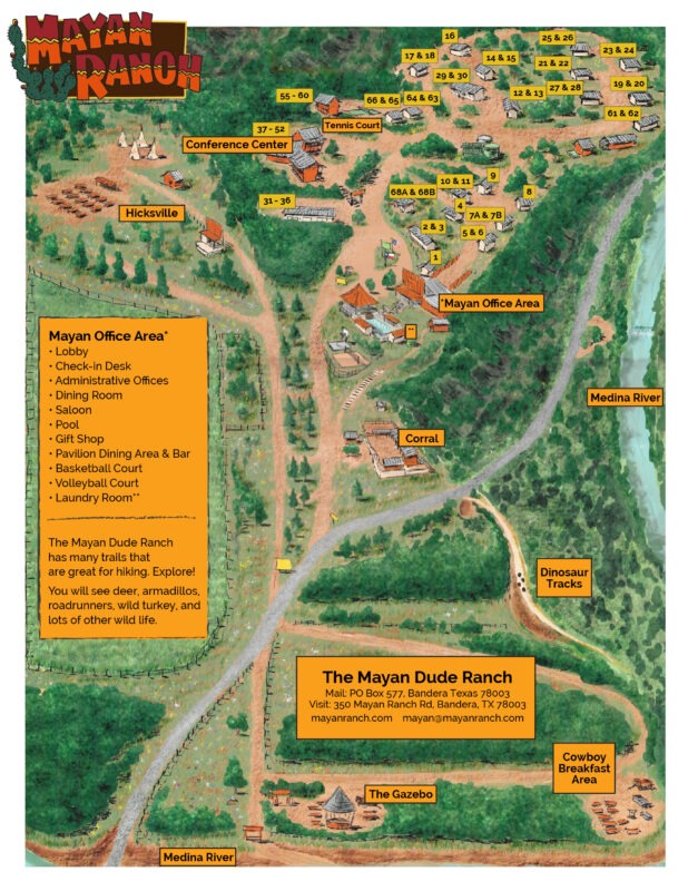 Ranch Map – Mayan Dude Ranch