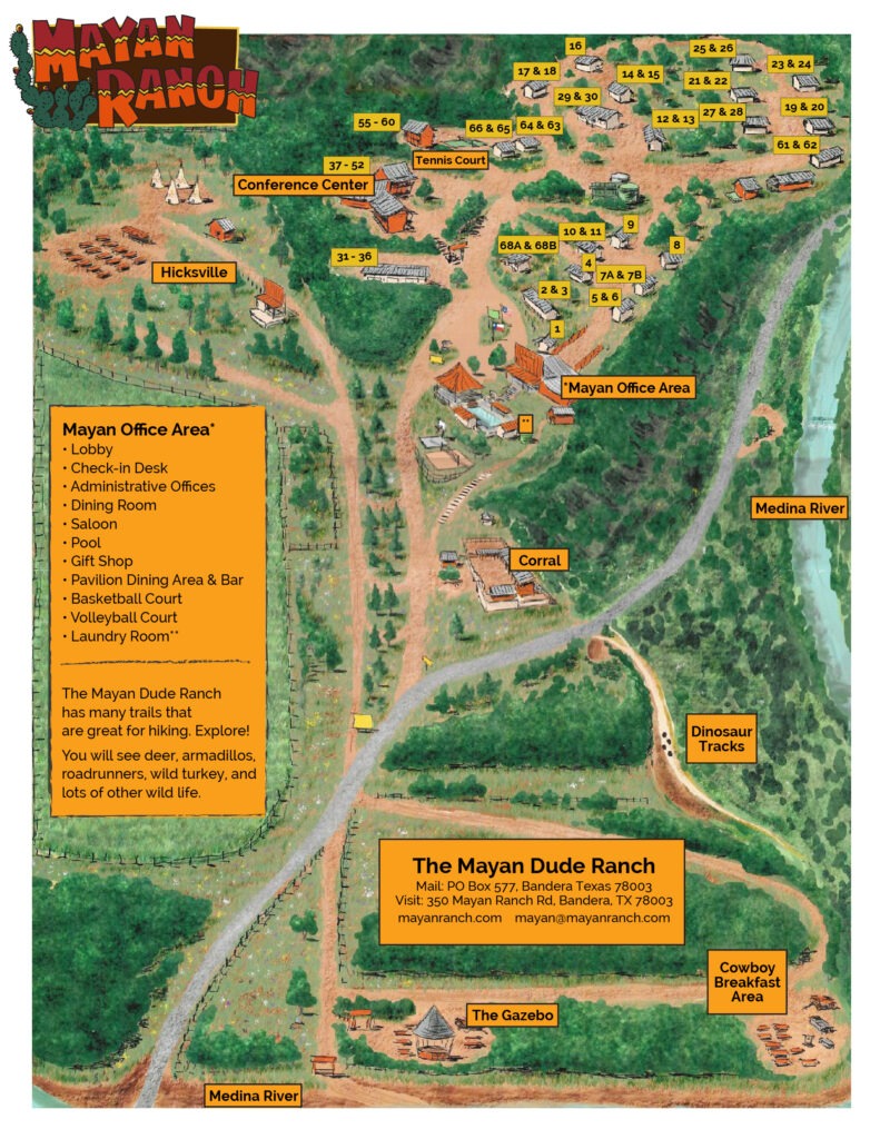 Ranch Map – Mayan Dude Ranch